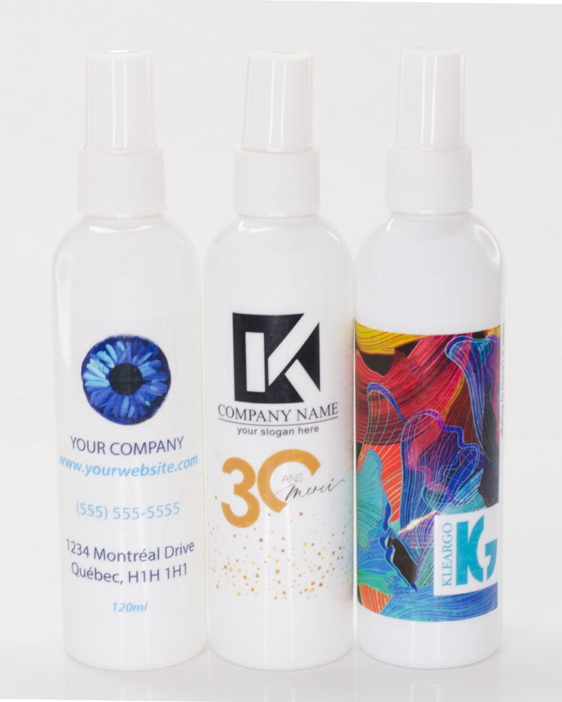 Personalized lens cleaner bottles - Kleargo